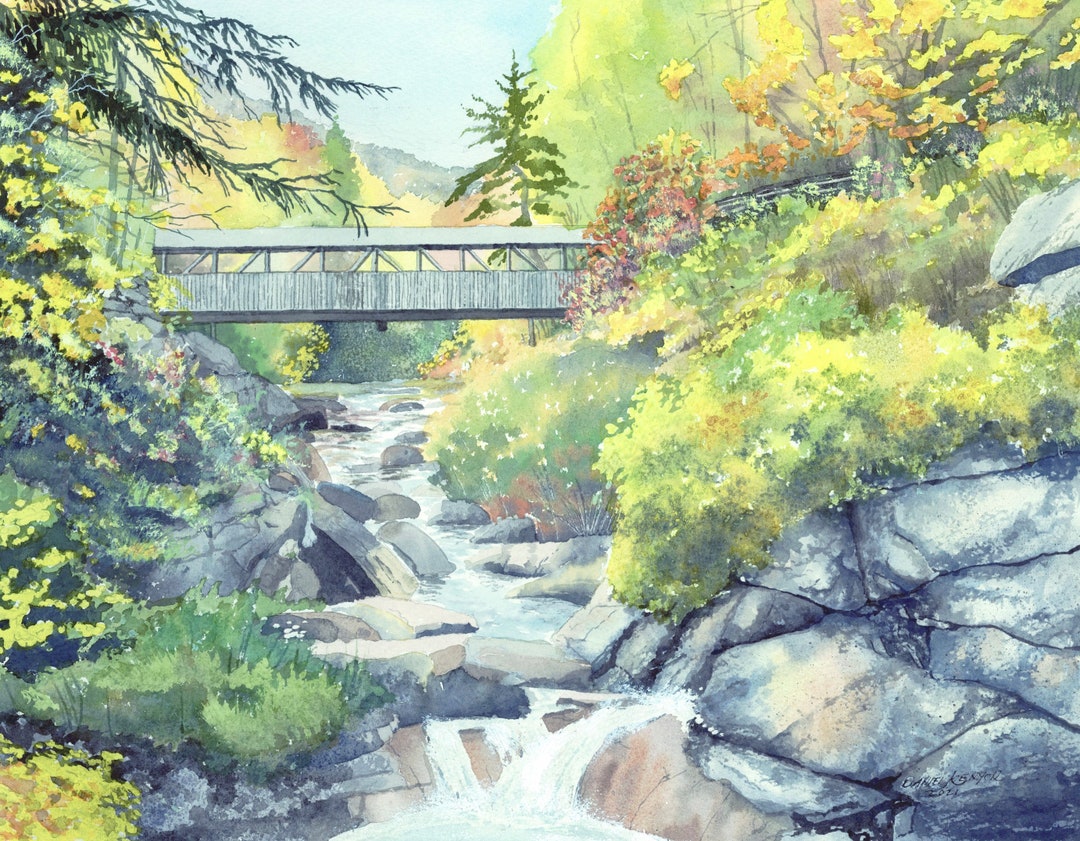 Sentinel Pine Covered Bridge, New Hampshire - Etsy