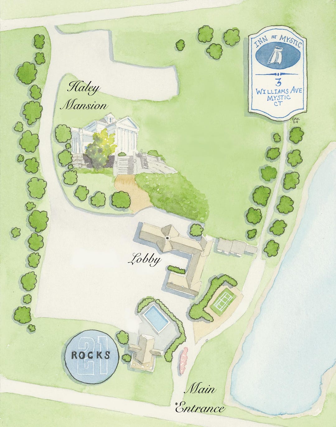 Customizable Inn at Mystic Resort Map - Etsy