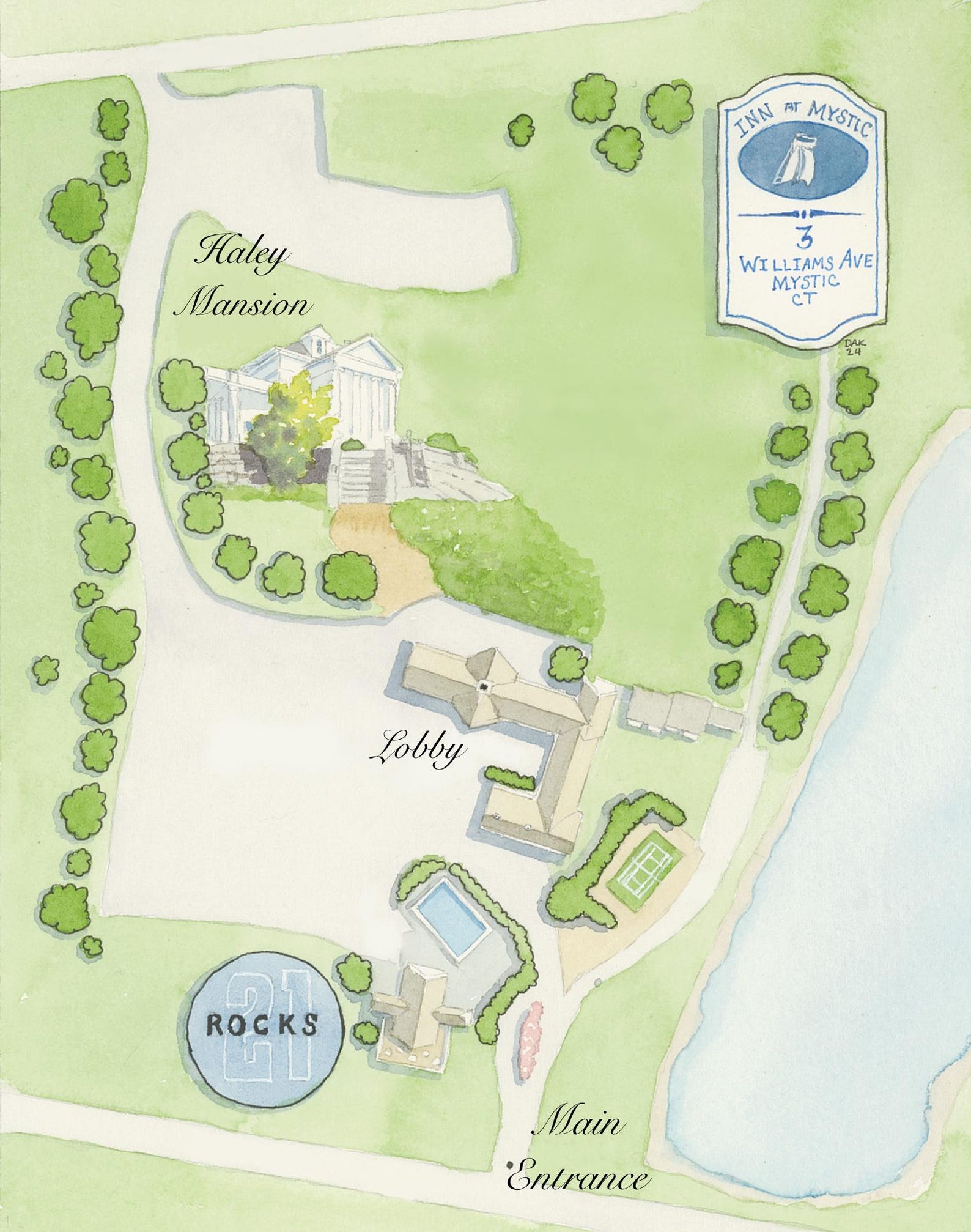 Customizable Inn at Mystic Resort Map - Etsy