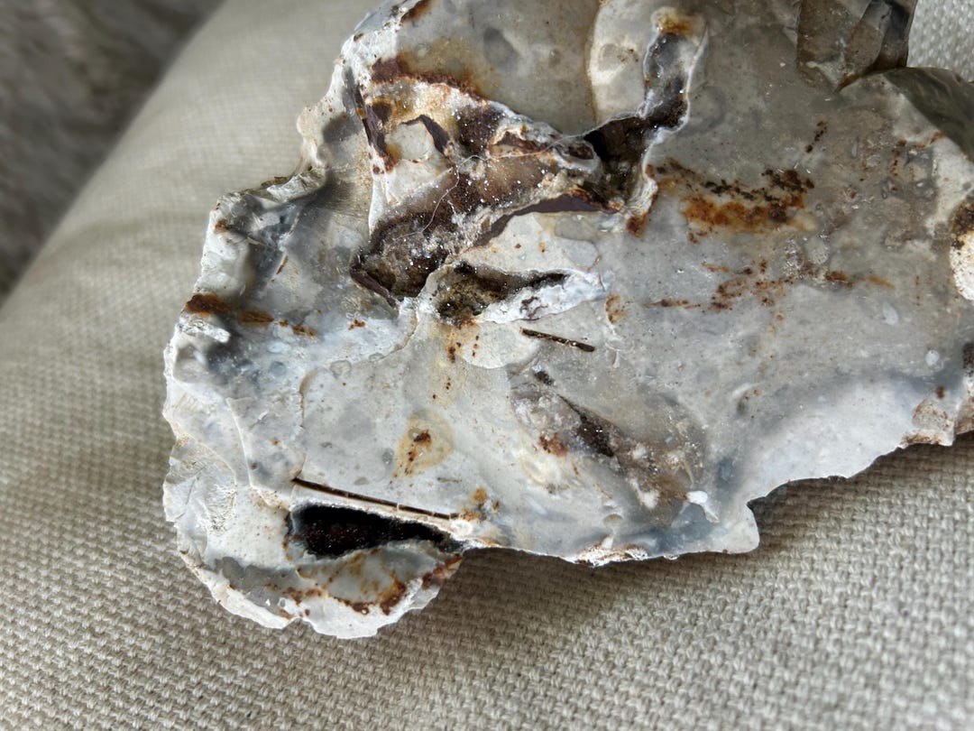 A Flint Stone With Crystals - Etsy