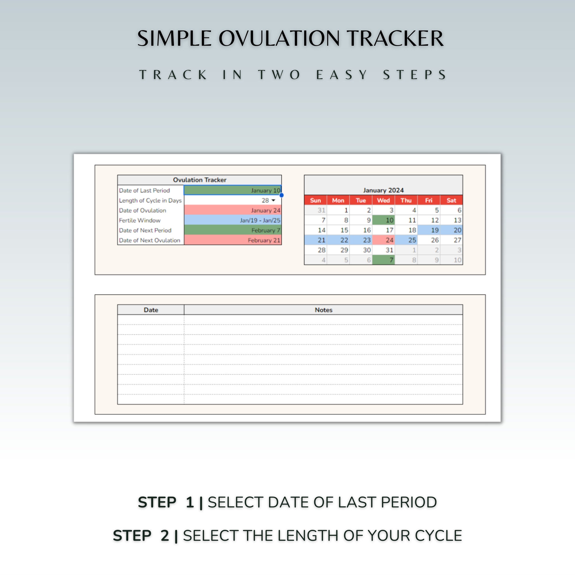 Ovulation Tracker Spreadsheet, Ovulation Calendar Pregnancy Tracker ...