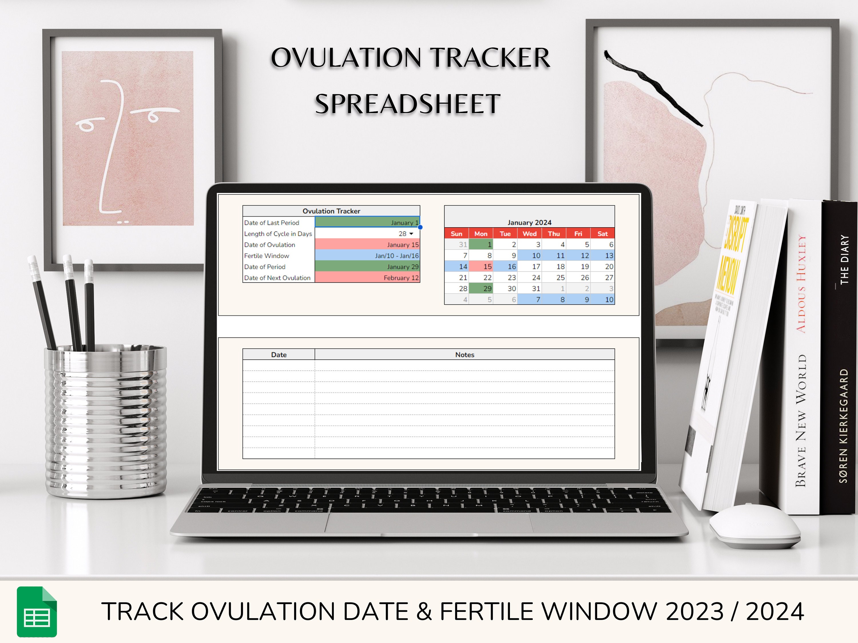 Ovulation Tracker Spreadsheet, Ovulation Calendar Pregnancy Tracker ...