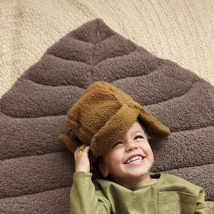 Large Leaf Playmat From Faux Fur, MILK Color | Baby Play Mat - Etsy