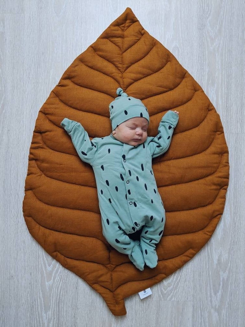 Leaf Play Mat From Natural Linen Various Colours Available - Etsy