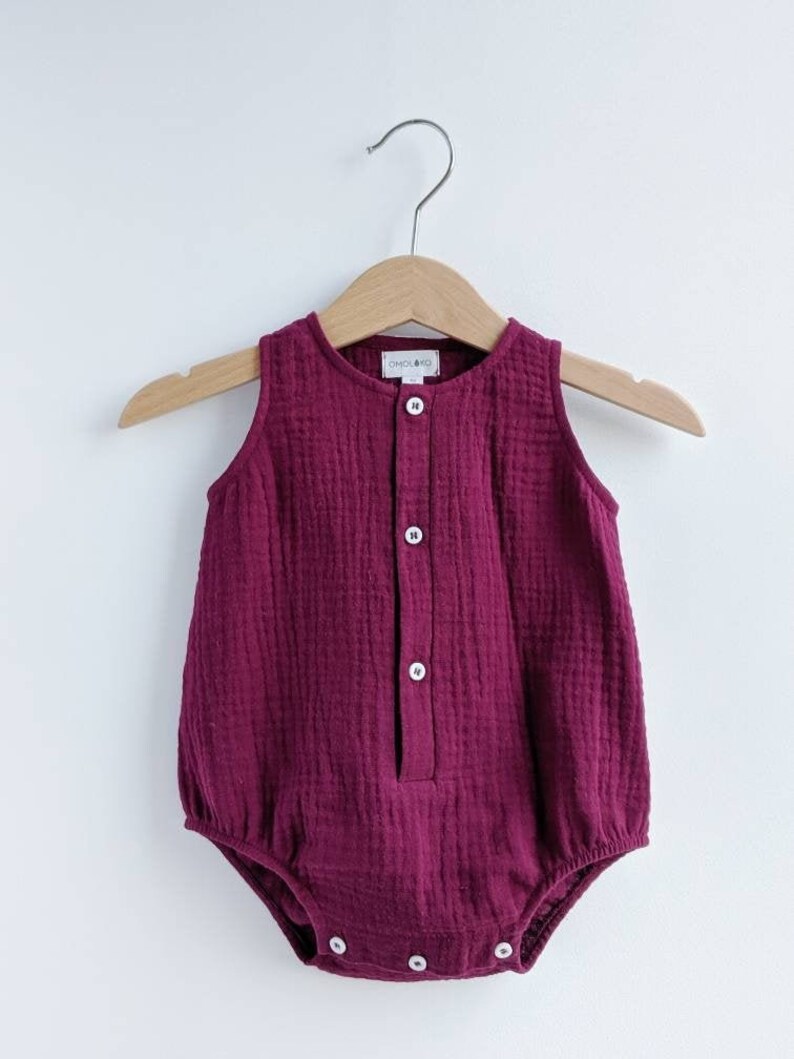 Natural Muslin Romper for a Baby Boy or Girl From Birth up to - Etsy