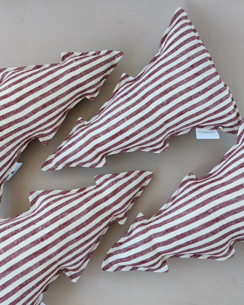 Christmas Tree Pillow From Natural Linen, Christmas Decor, Gift for ...
