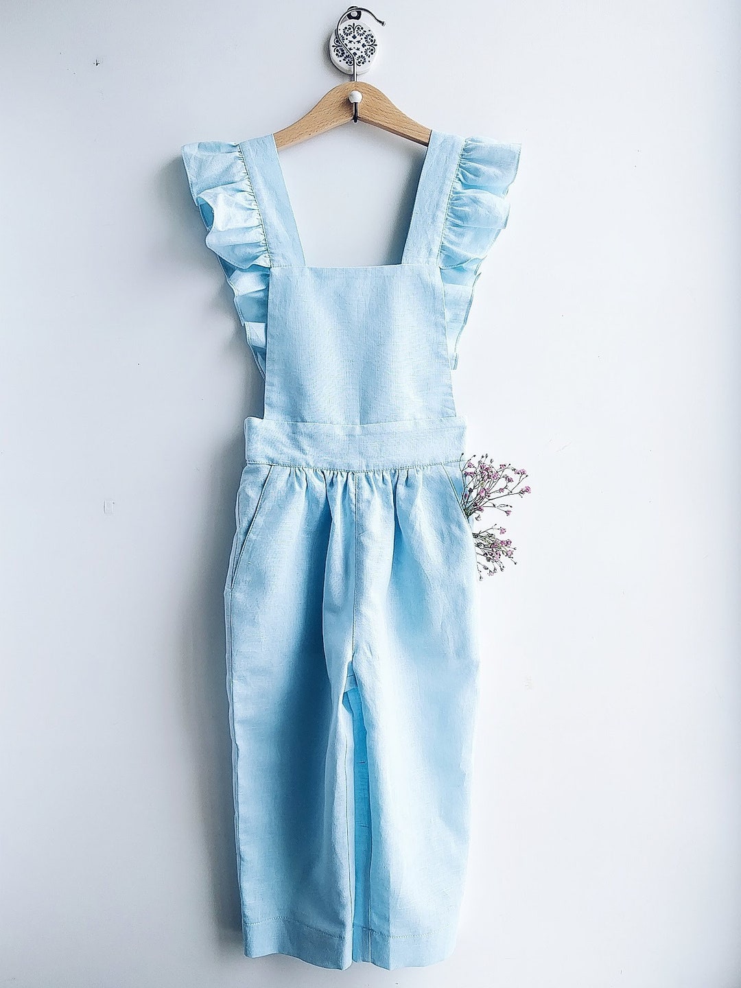 Linen Overall for a Girl, Summer Jumpsuit From Natural Flax | 26 ...