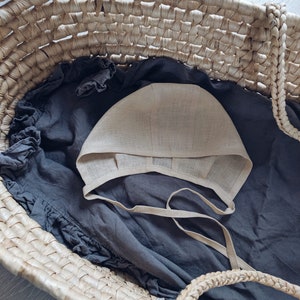 Light Linen Bonnet for Boy or Girl | Baby Unisex Summer Sunbonnet | 16 ...