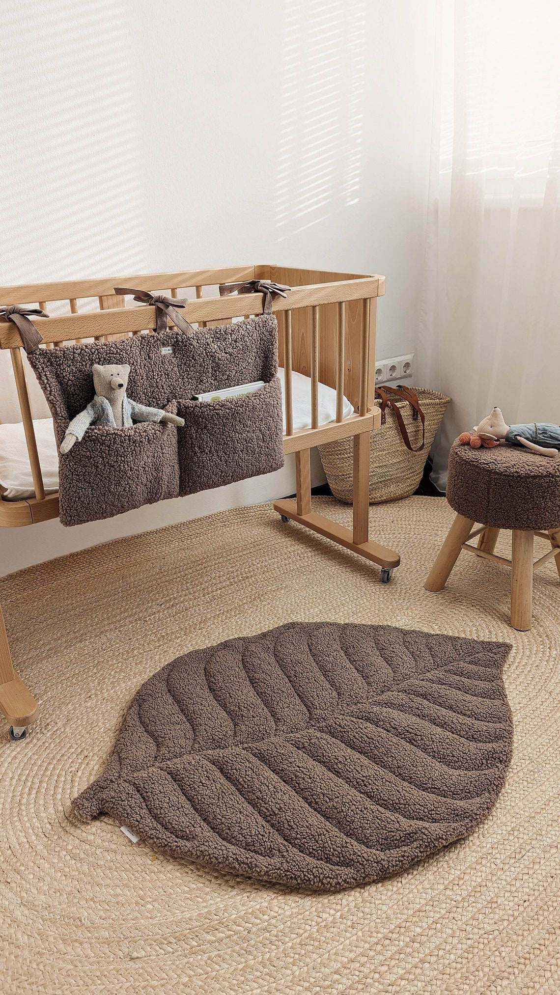 Faux Fur Leaf Playmat: Mocha Mousse Baby Rug - Etsy