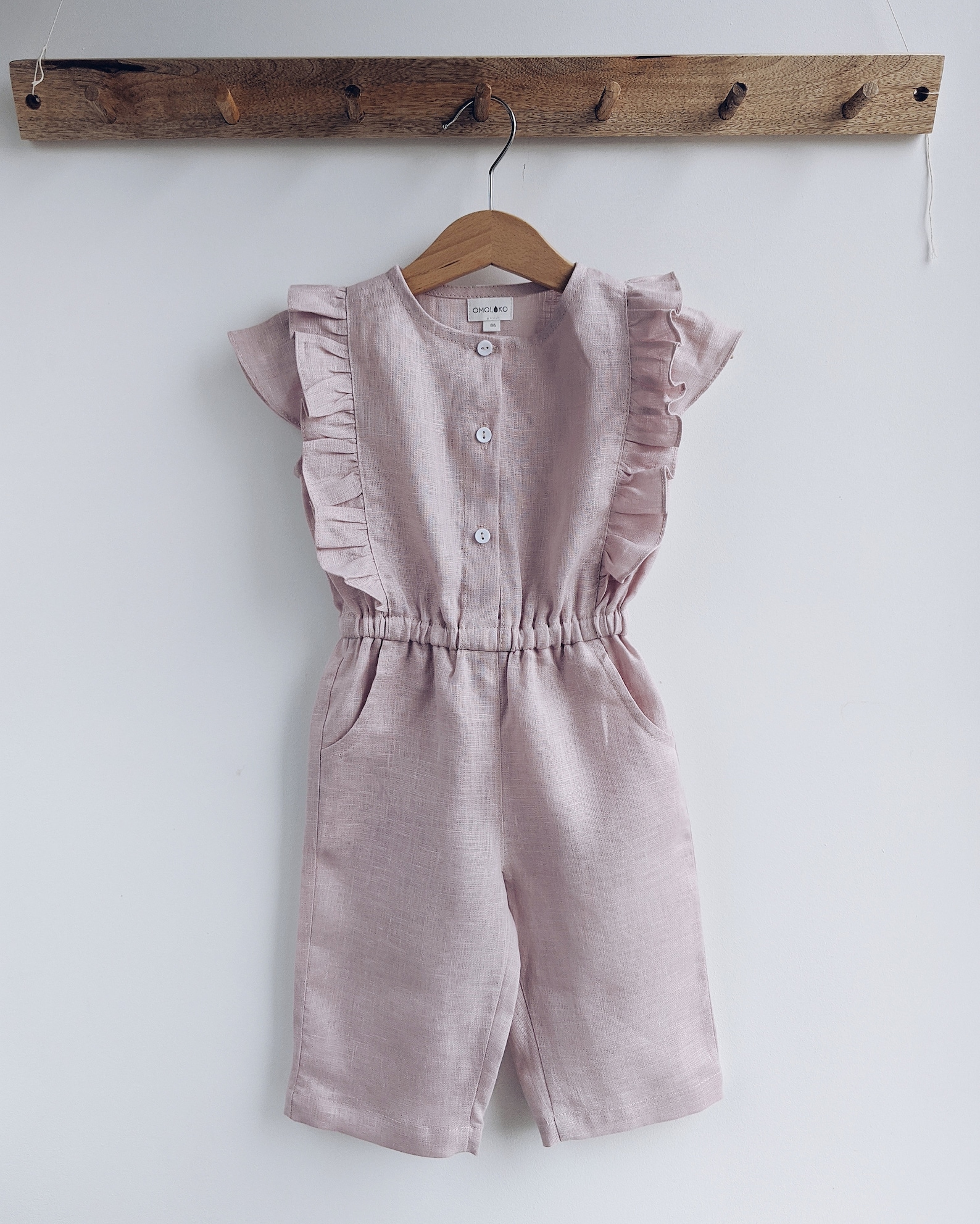 Linen Overall for a Girl Summer Jumpsuit From Natural Flax | Etsy