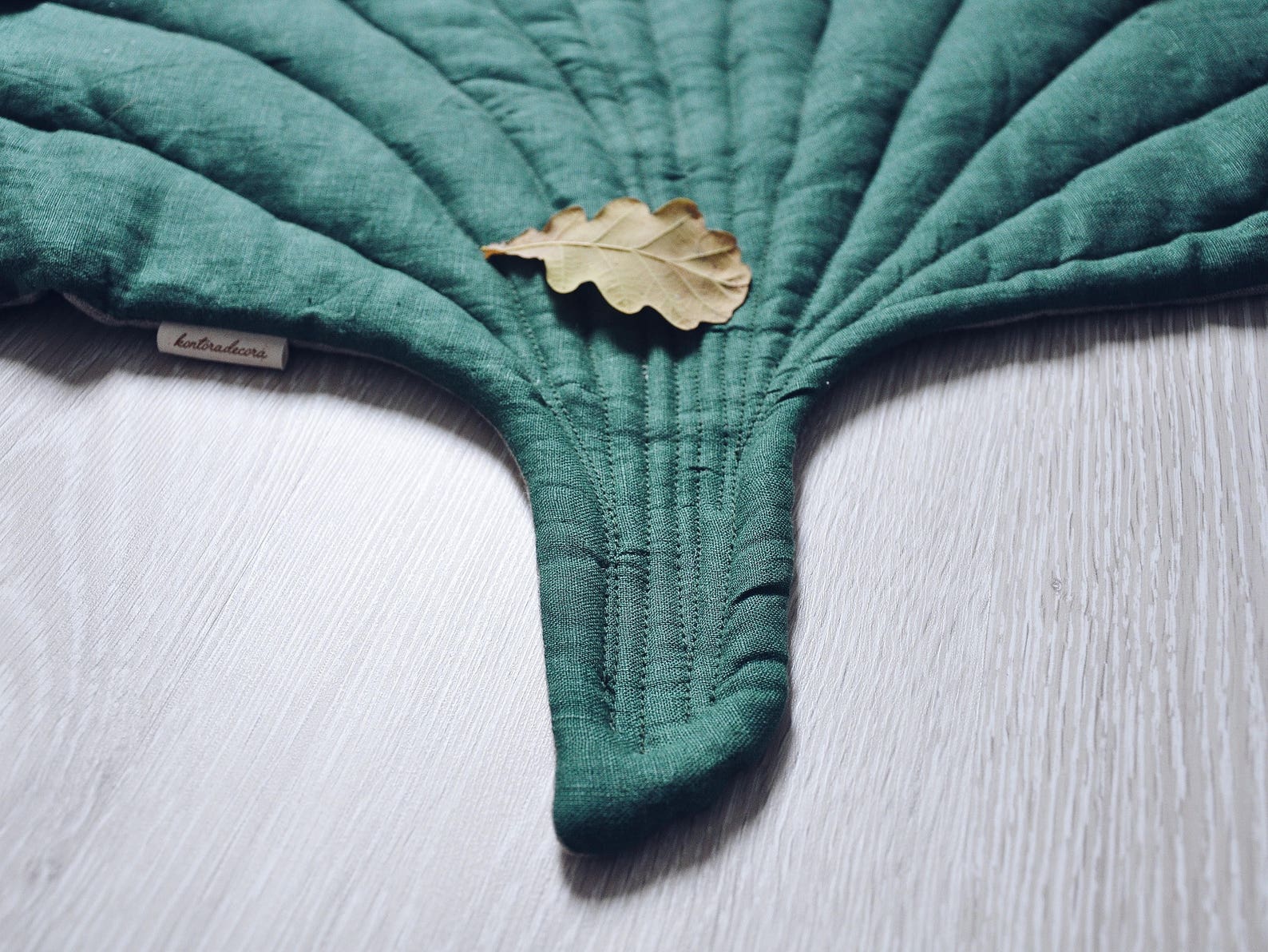 Ginkgo Leaf Play Mat From Natural Linen | 13 Various Colours Available ...