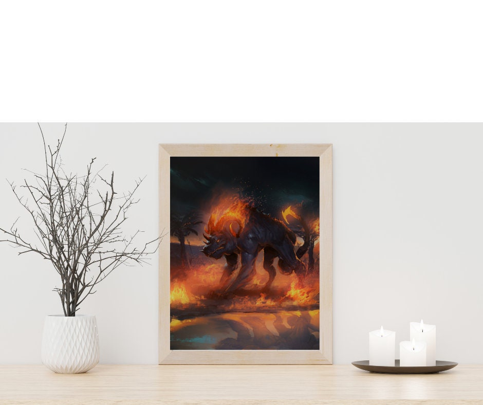 Fantasy Creature Art Print Mythological Creature Art Print - Etsy Nederland