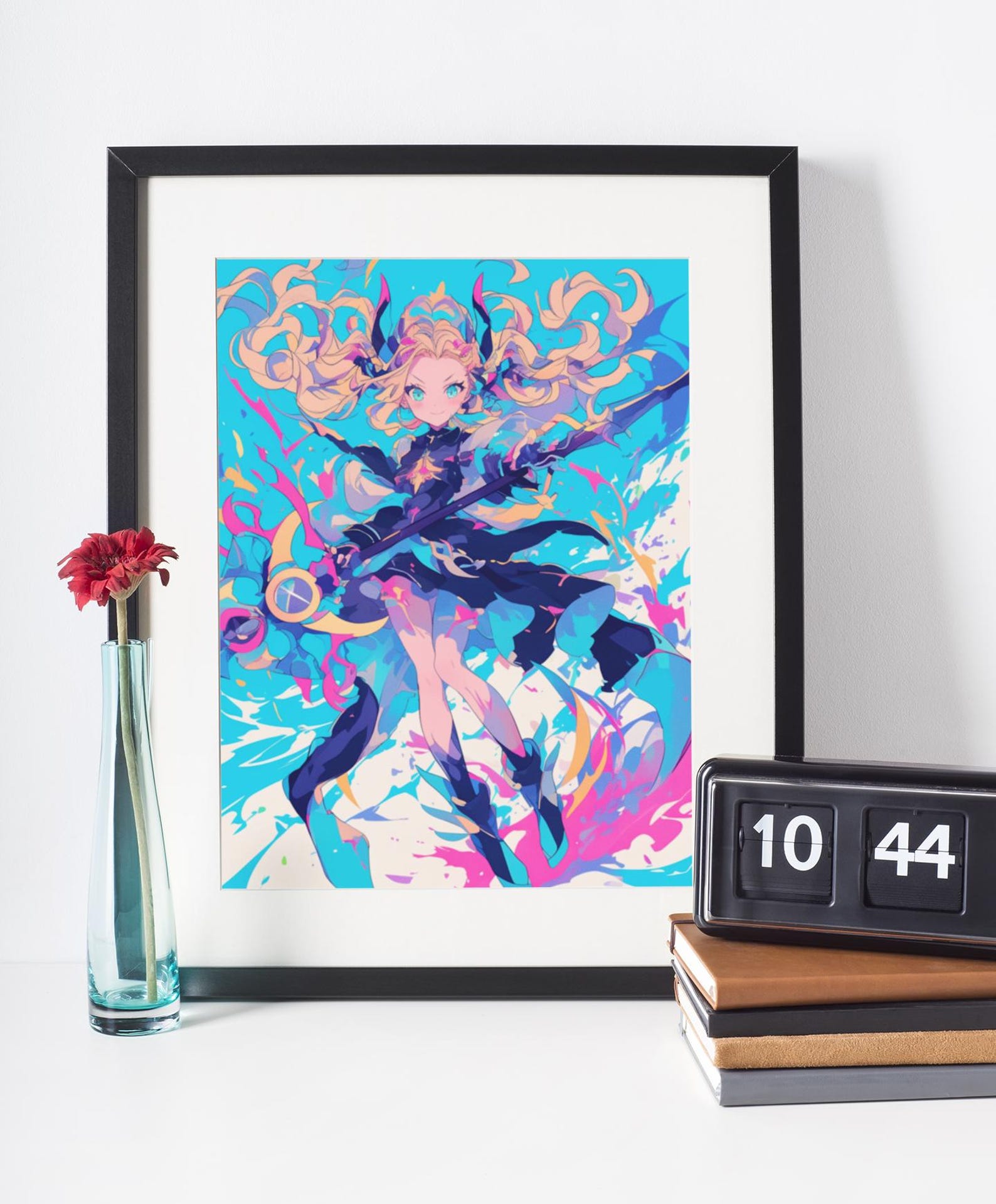 Magical Girl Art Print, Kawaii Girl Artwork, Gift for Otaku, Gift for ...