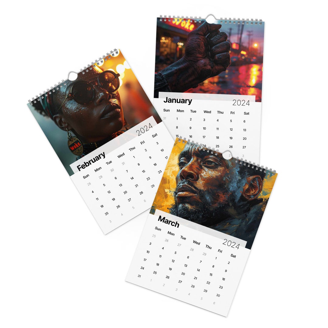 Black Pride Wall Calendar 2024, African American 2024 Art Print ...