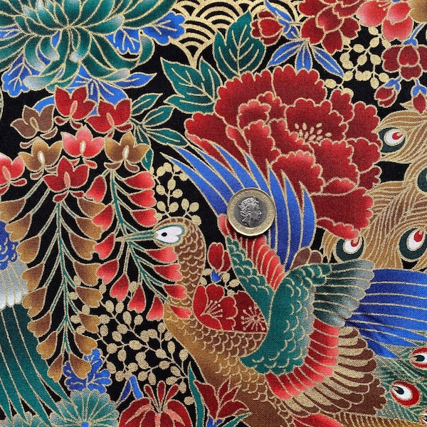 Peacock Print Fabric - Etsy