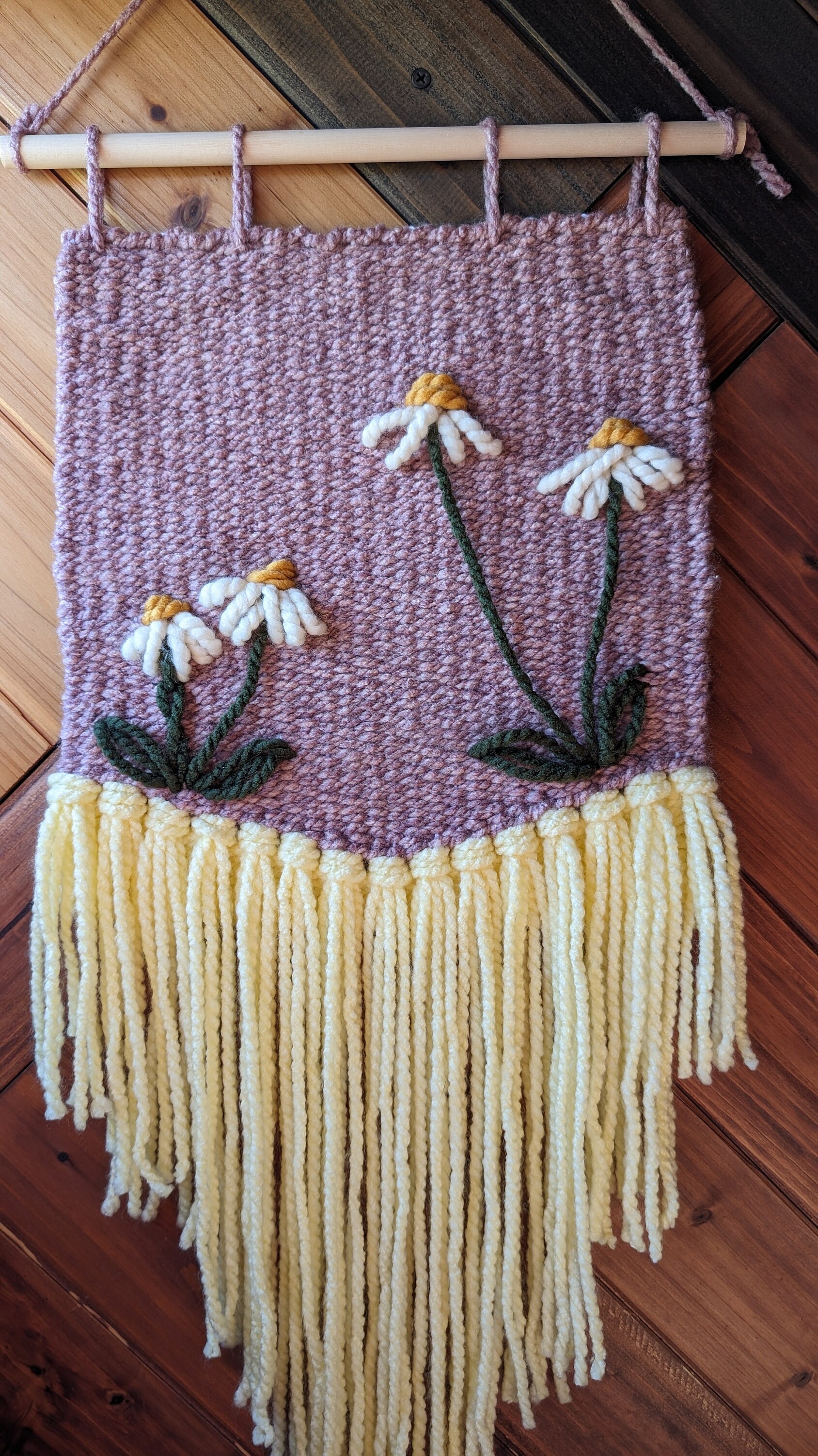 Woven Wall Hanging Tapestry Flowers, Made-to-order - Etsy