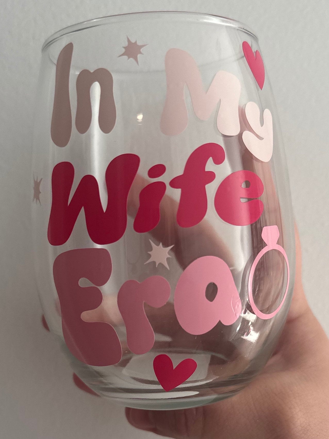In My Wife Era Wine Glass Engagement Gift for Bride Gift to Wife ...