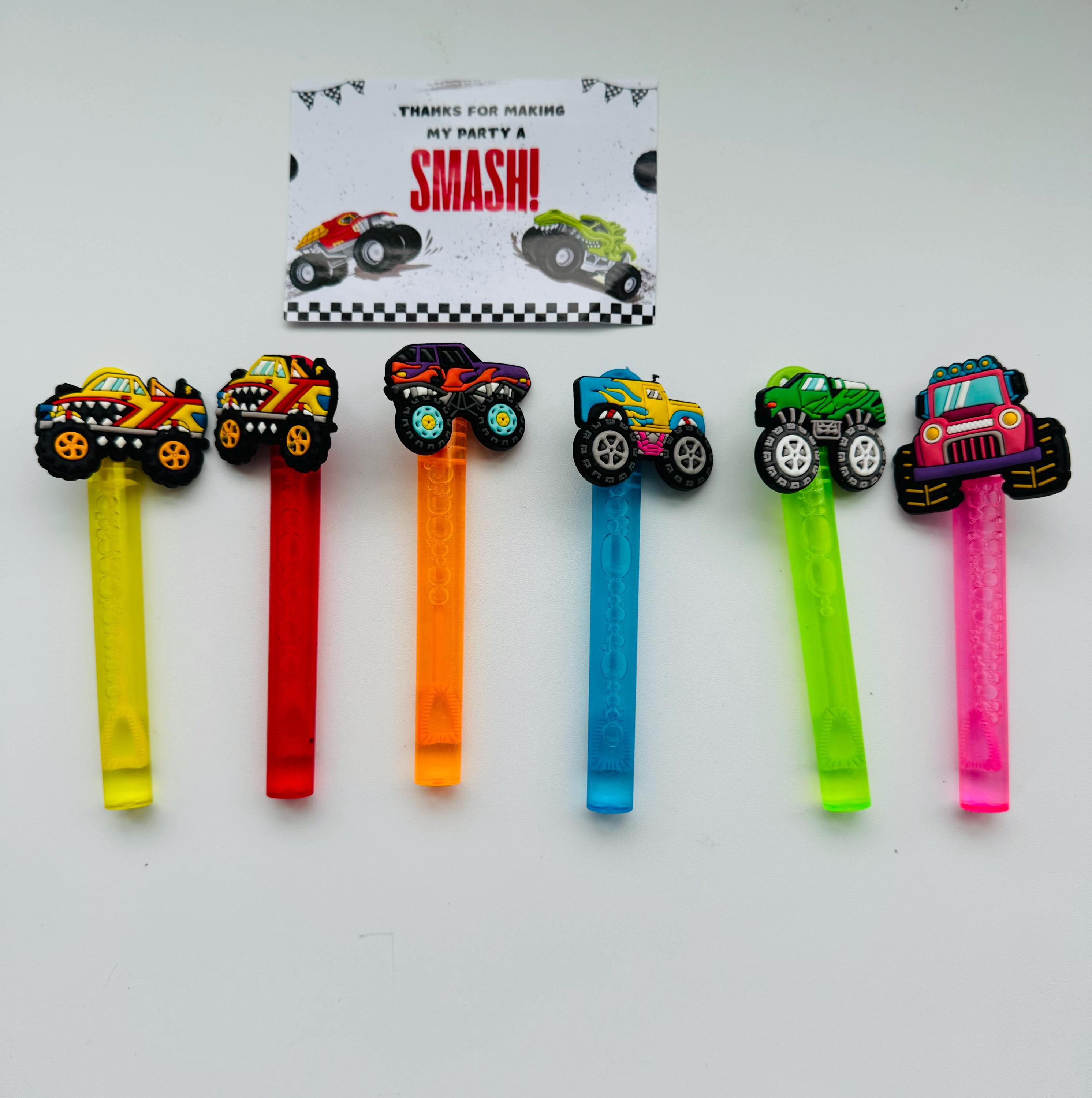 1 Monster Truck Bubble Wand, Monster Truck Party Favor, Truck Party ...