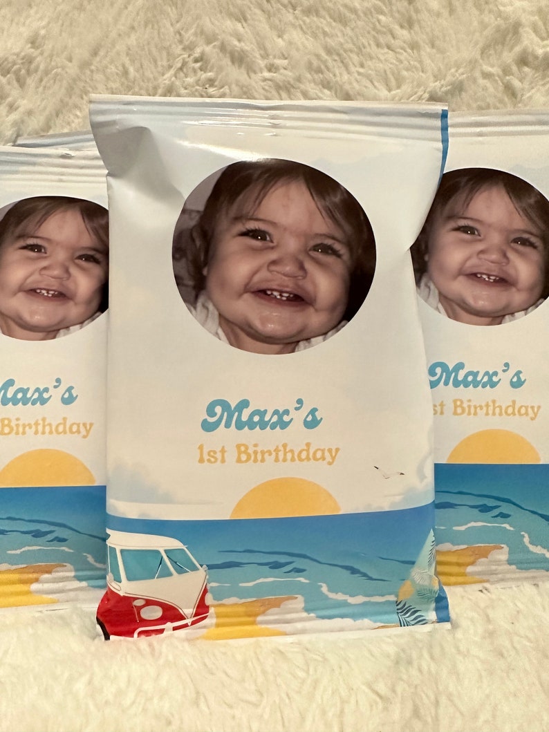 Custom Birthday Chip Bags Kids Party Favors Custom Party Favors Custom ...
