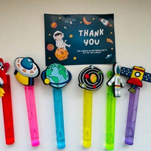 1 Space Bubble Wand, Astro Party Favor, Outer Space Party Favor, Space ...