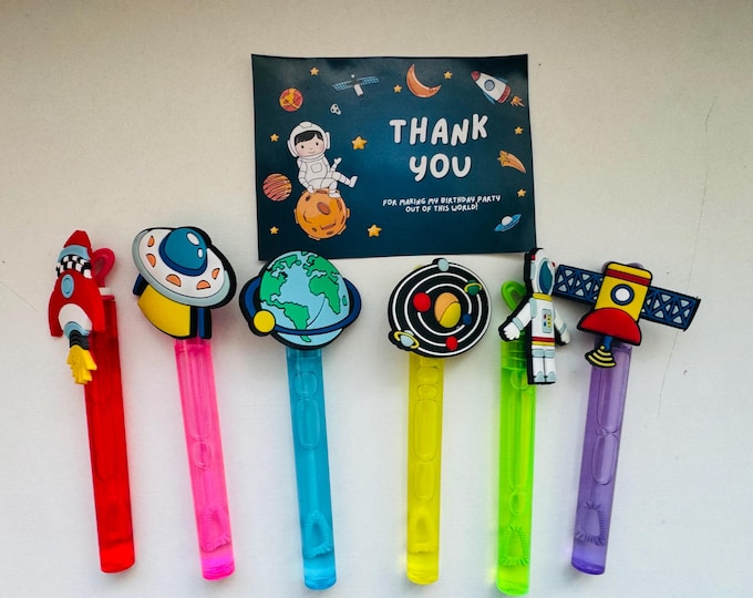 1 Space Bubble Wand, Astro Party Favor, Outer Space Party Favor, Space ...