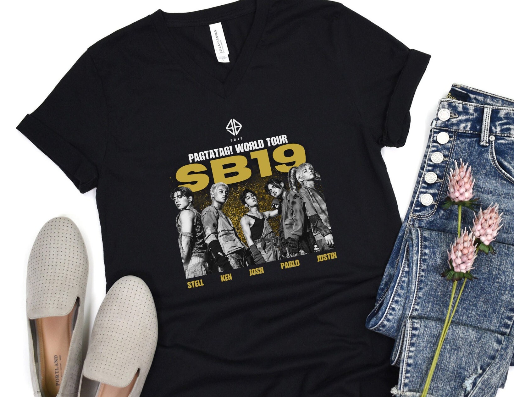 SB19 V-neck Tee, SB19 T Shirt, SB19 Fan Gift, Sb19 Concert Shirt ...