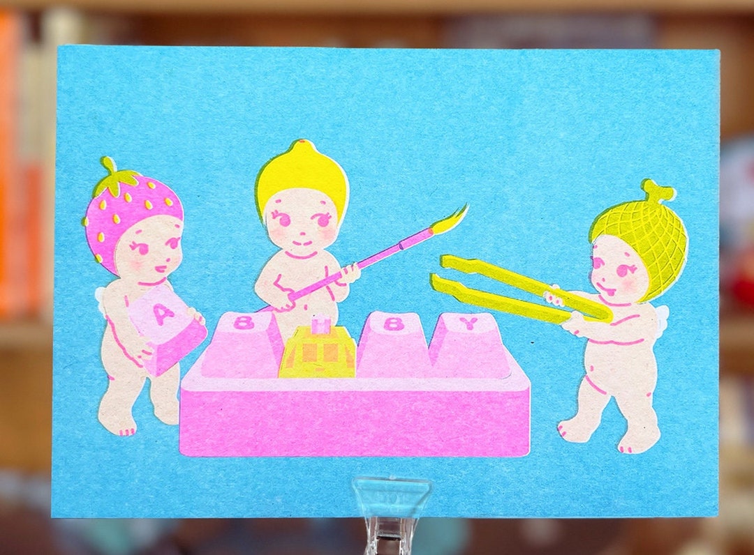 Angel Baby Kewpie Mechanical Keyboard Small Risoprint Free Shipping - Etsy