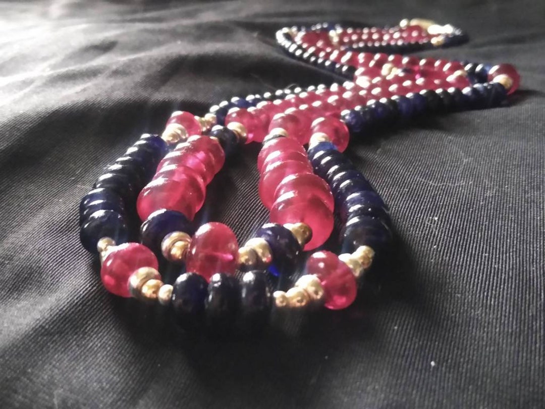 Corundum Conundrum - AAA Quality Sapphire Necklace With Ruby Highlights ...
