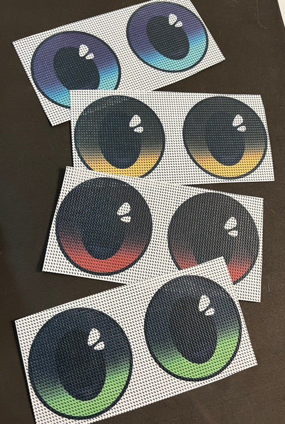 LARGE Waterproof Vinyl Fursuit Eye Mesh Oval Pupils | Etsy