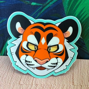 Tiger Vinyl Sticker - Etsy