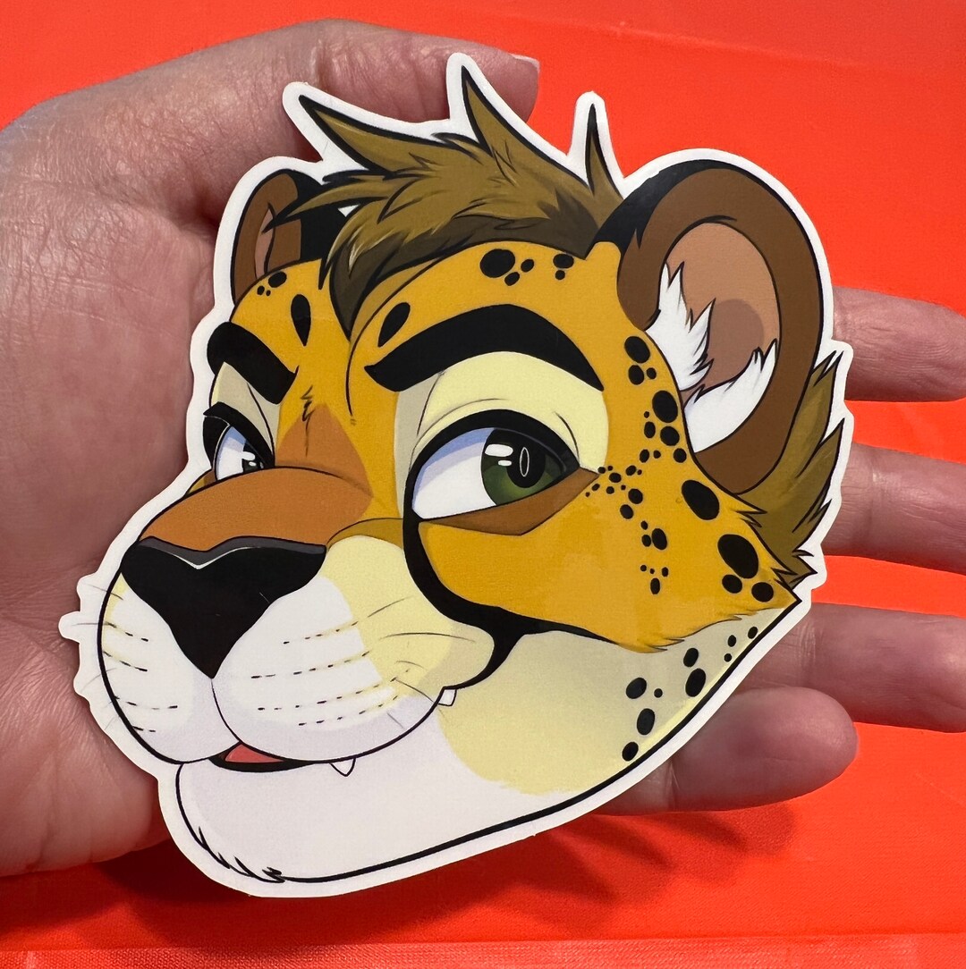 Cheetah Vinyl Sticker - Etsy