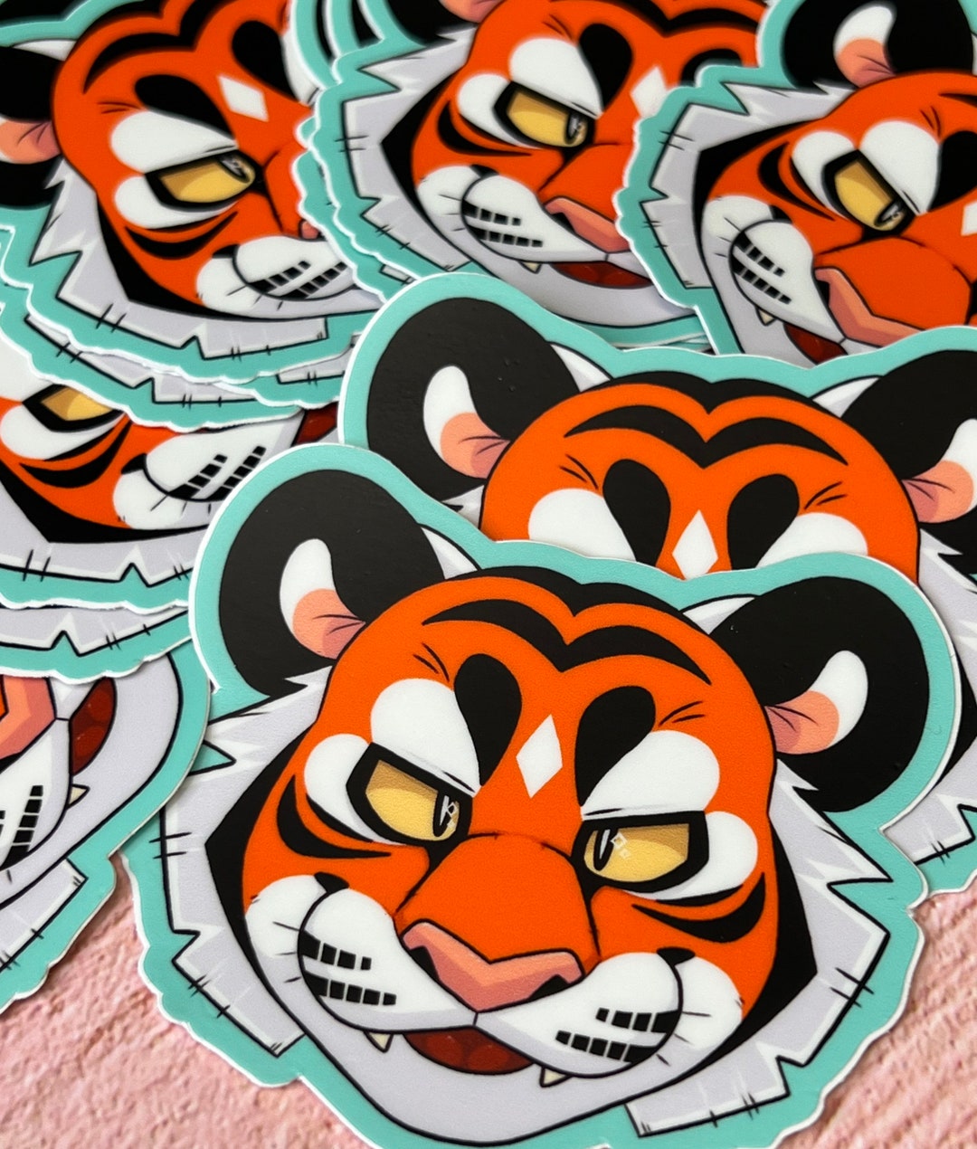 Tiger Vinyl Sticker - Etsy