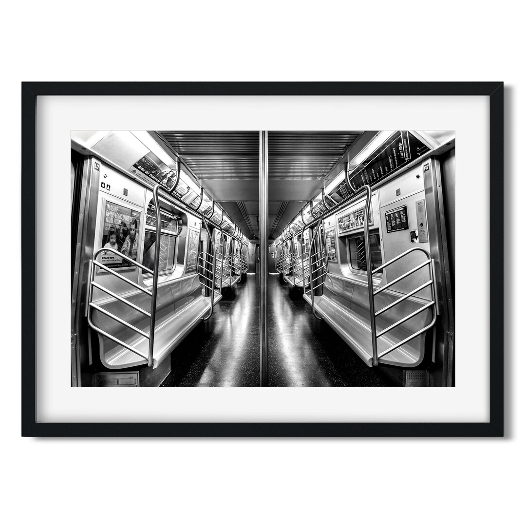 NYC Subway N Train Brooklyn - New York Architecture Black and White ...