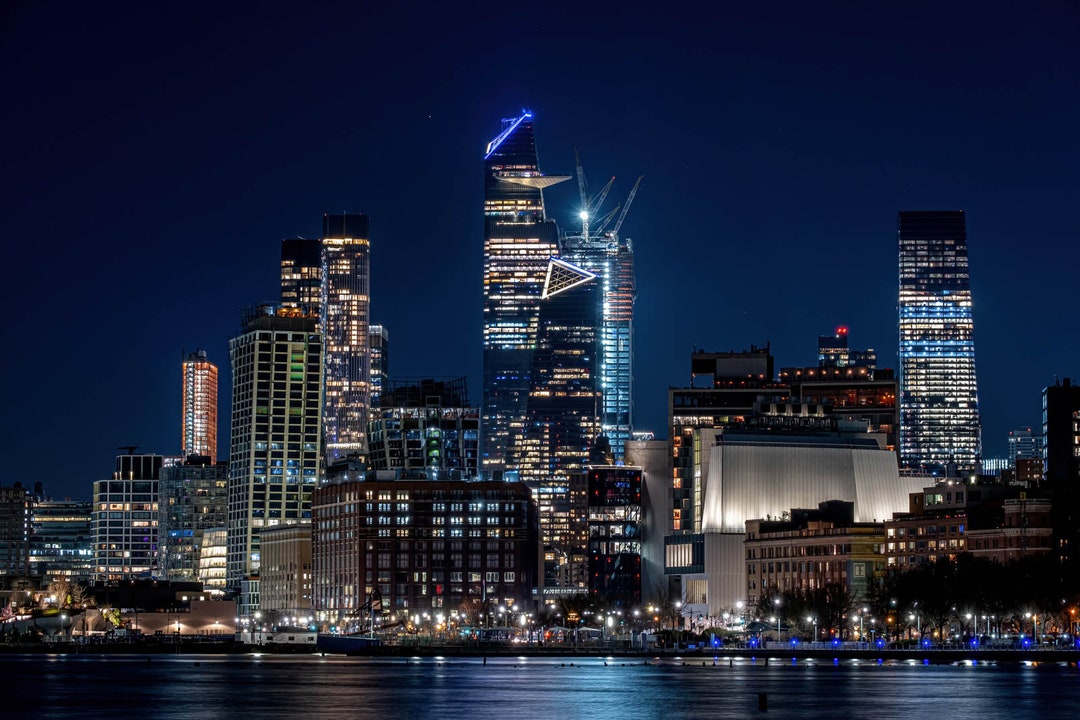 Hudson Yards at Night 2021 New York City Photography Color Original Art ...
