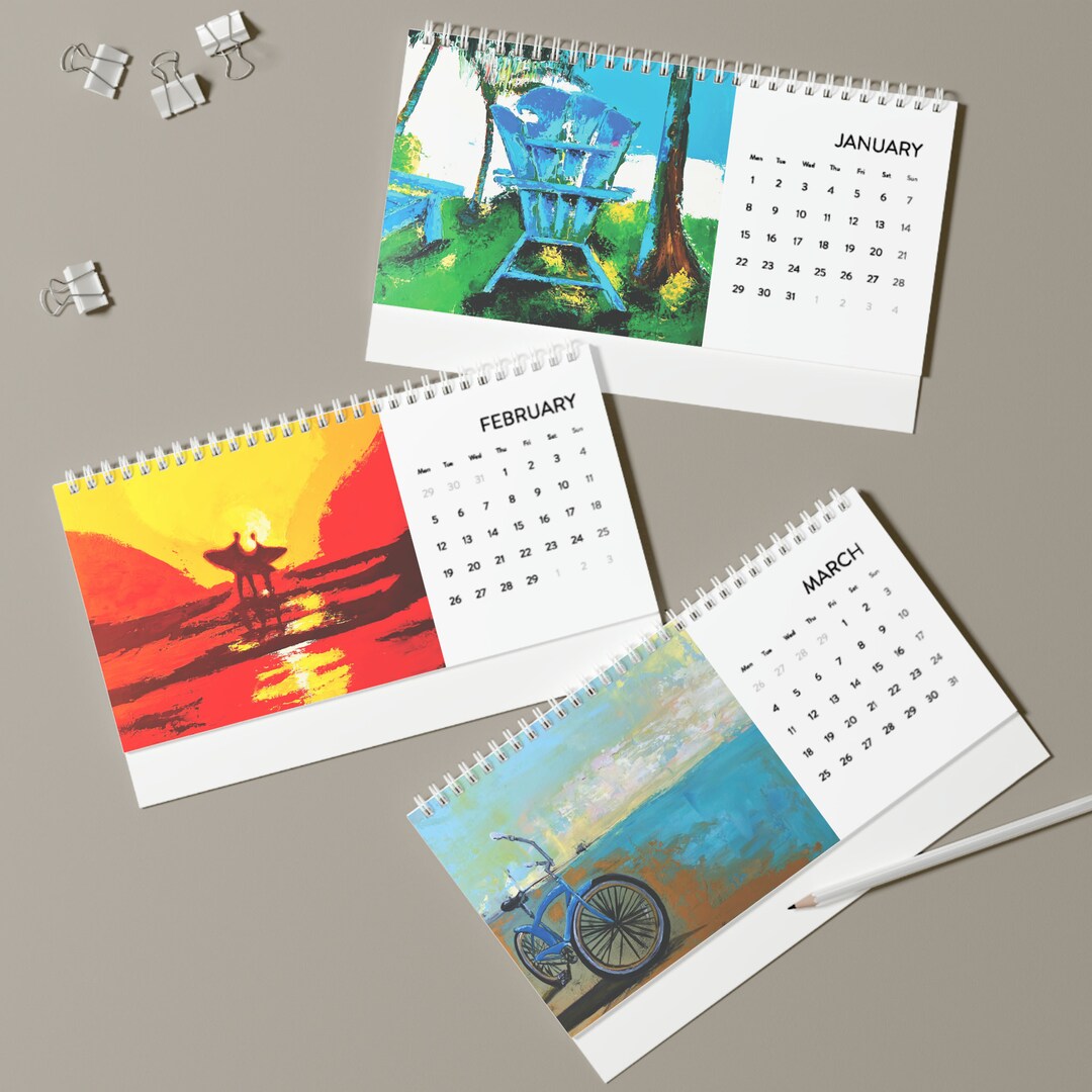 2024 Calendar With Original Artwork imagine Art Here, Color for Your ...