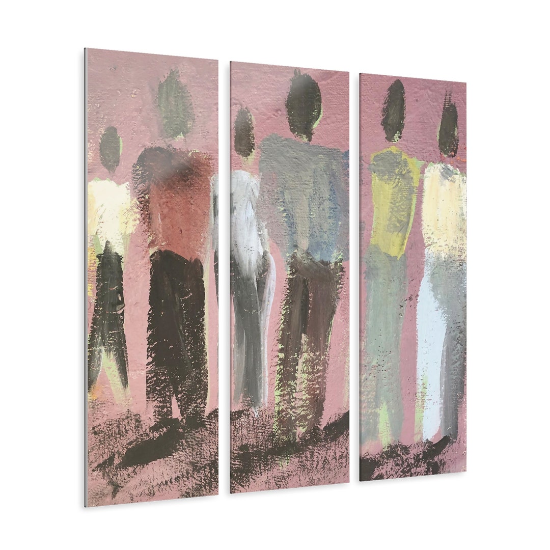 Large Acrylic Triptych From Original Painting fashion Week Forever in ...