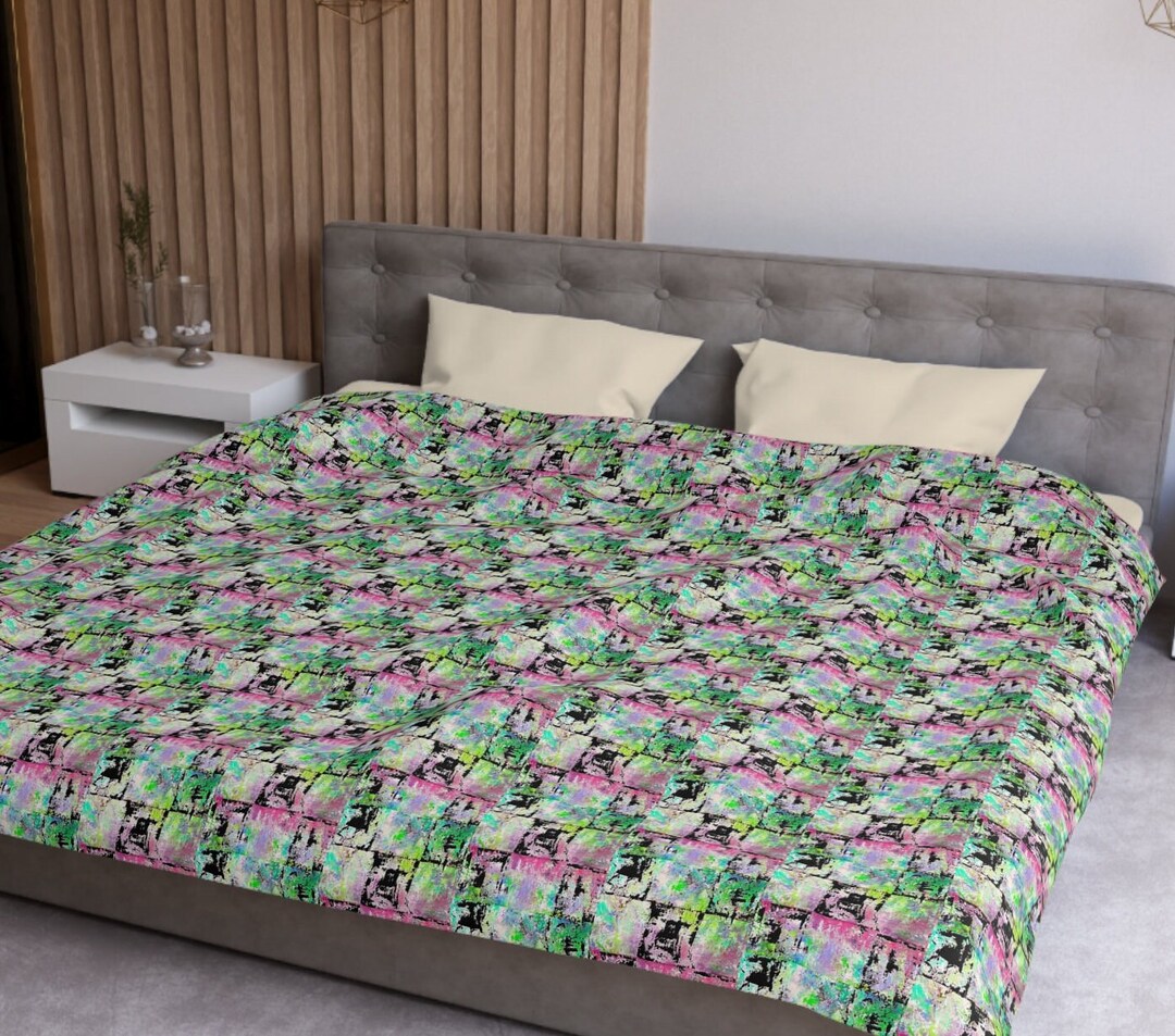 Abstract Checkers Duvet Cover: Colorful Boho Home Decor - Etsy