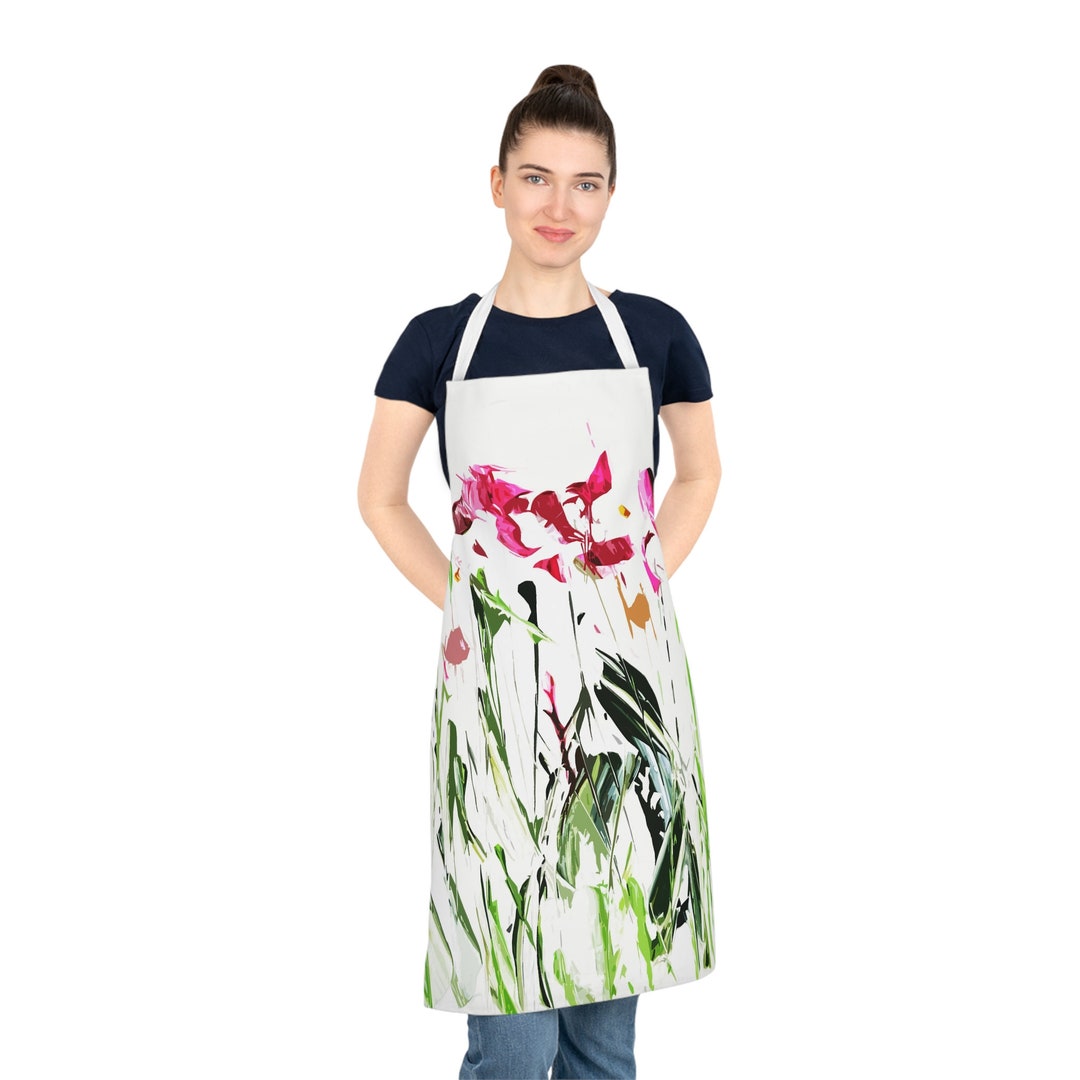 Floral Apron Made With 100% Pre-shrunk Polyester Canvas Ideal for ...