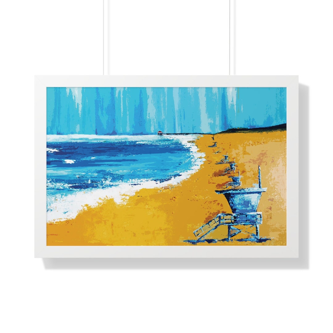 Boho Coastal Wall Art From Original Artwork walk on the Beach is ...