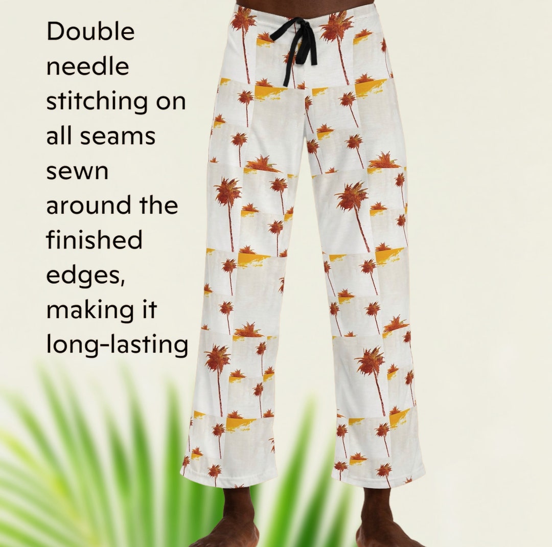 Palm Tree Pajama Pants Patterned From Handpainted Art, Soft and Cozy ...