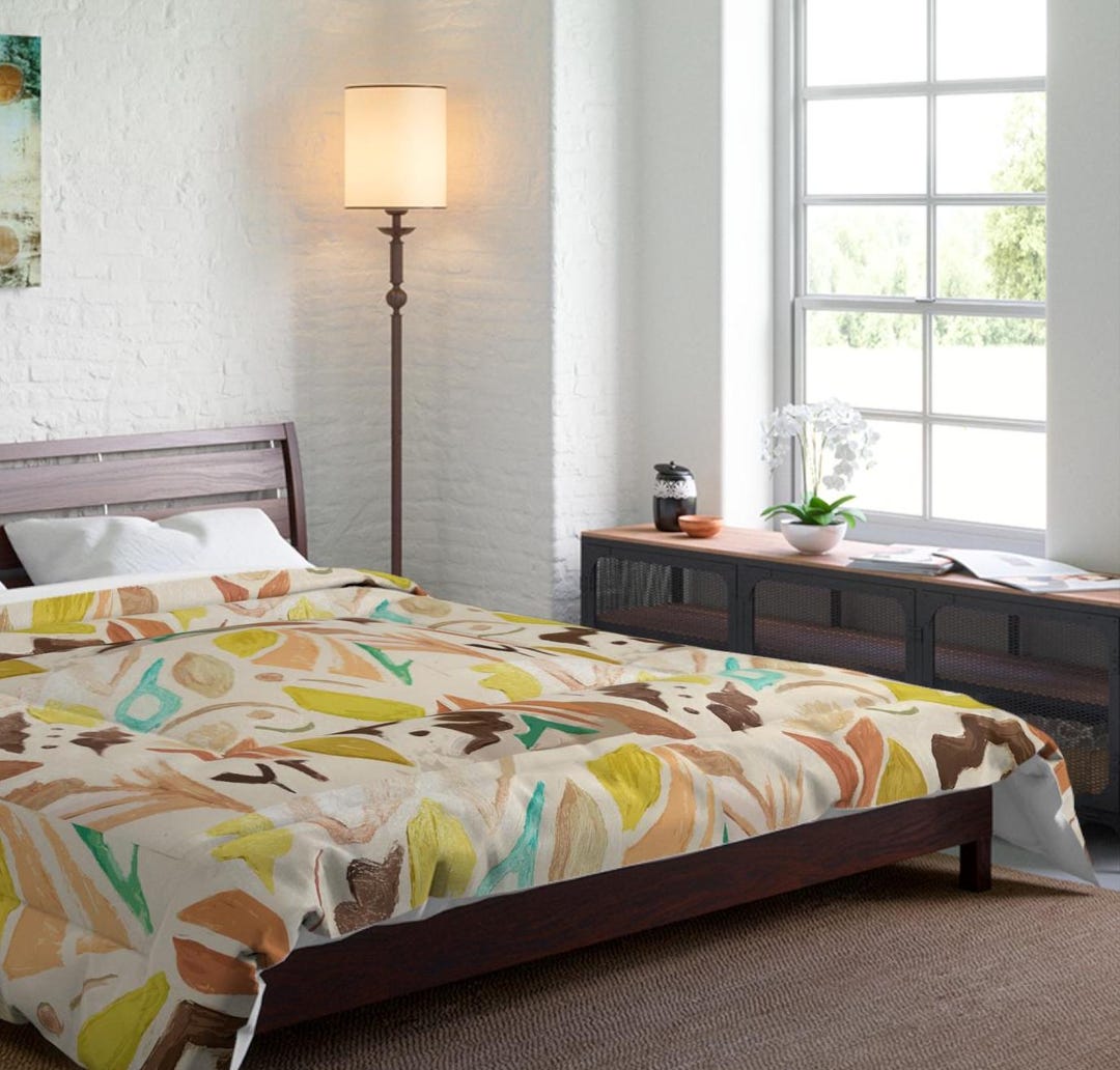 Abstract Art Comforter: Original Painting Bedding Decor - Etsy