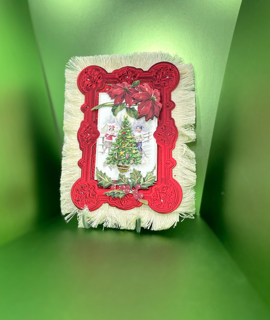 Angel Diva 3D "merry Christmas" Victorian Card - Etsy