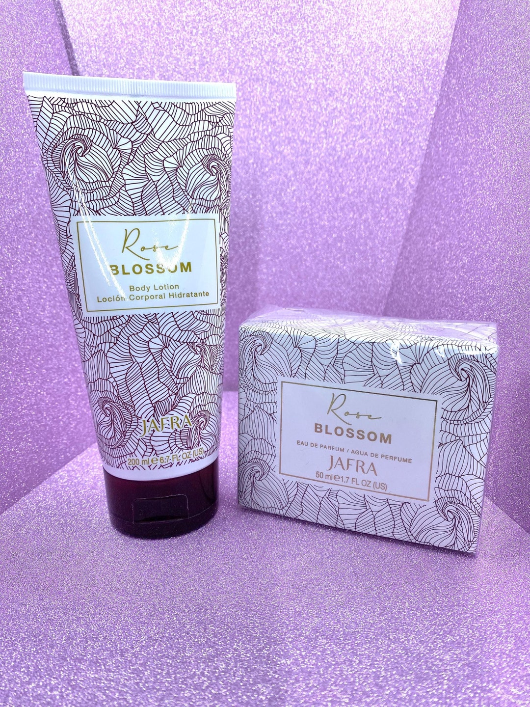 Jafra Rose Blossom Eau De Parfum 1.7 Fl Oz WITH Body Lotion DUO Perfume ...