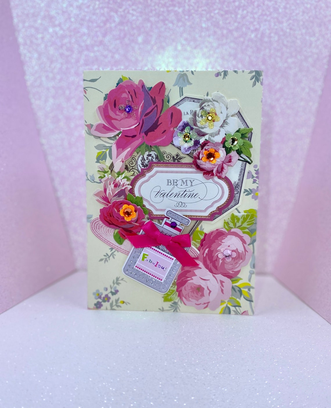Angel Diva Set of Two 3D Handmade "be My Valentine's" and "lots of Love ...