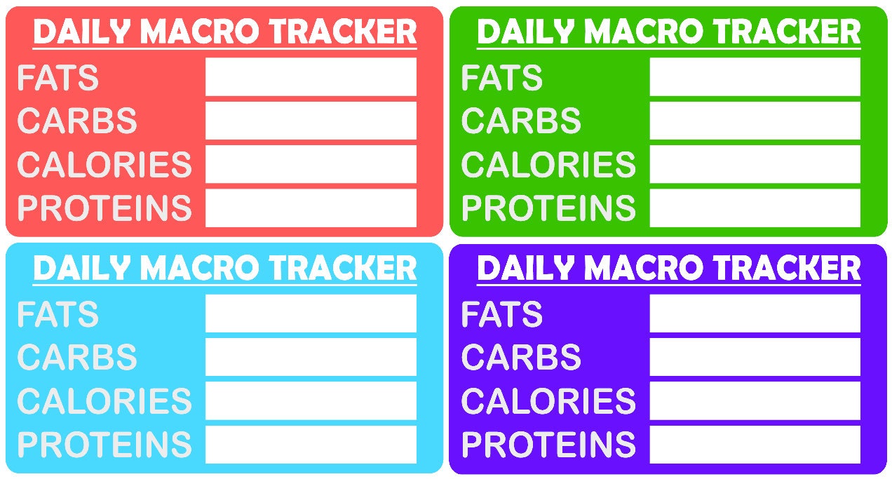 80 Pack Daily Macro Tracker Planner Stickers Nutrition Tracker Stickers ...