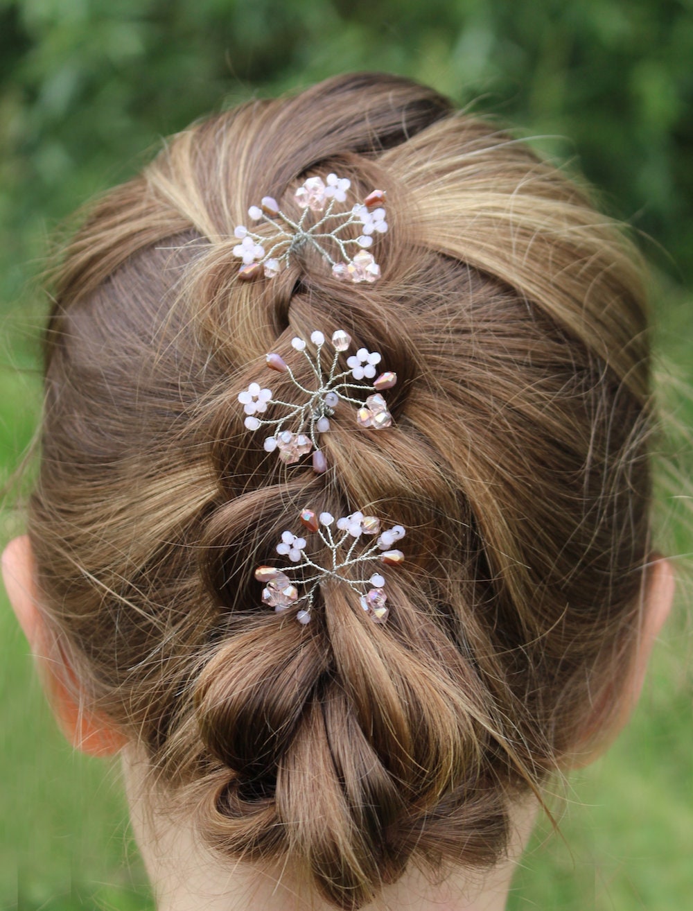 Flower Hair Pins Flower Girl Hair Pins Cherry Blossom Hair - Etsy UK