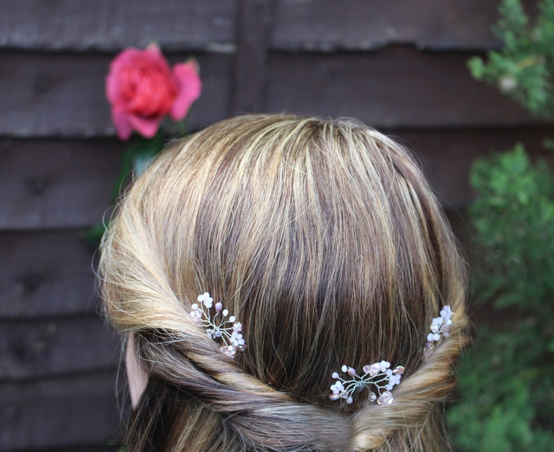 Flower Hair Pins Flower Girl Hair Pins Cherry Blossom Hair - Etsy UK