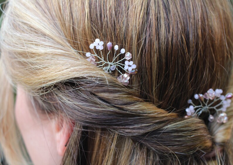 Flower Hair Pins Flower Girl Hair Pins Cherry Blossom Hair - Etsy UK
