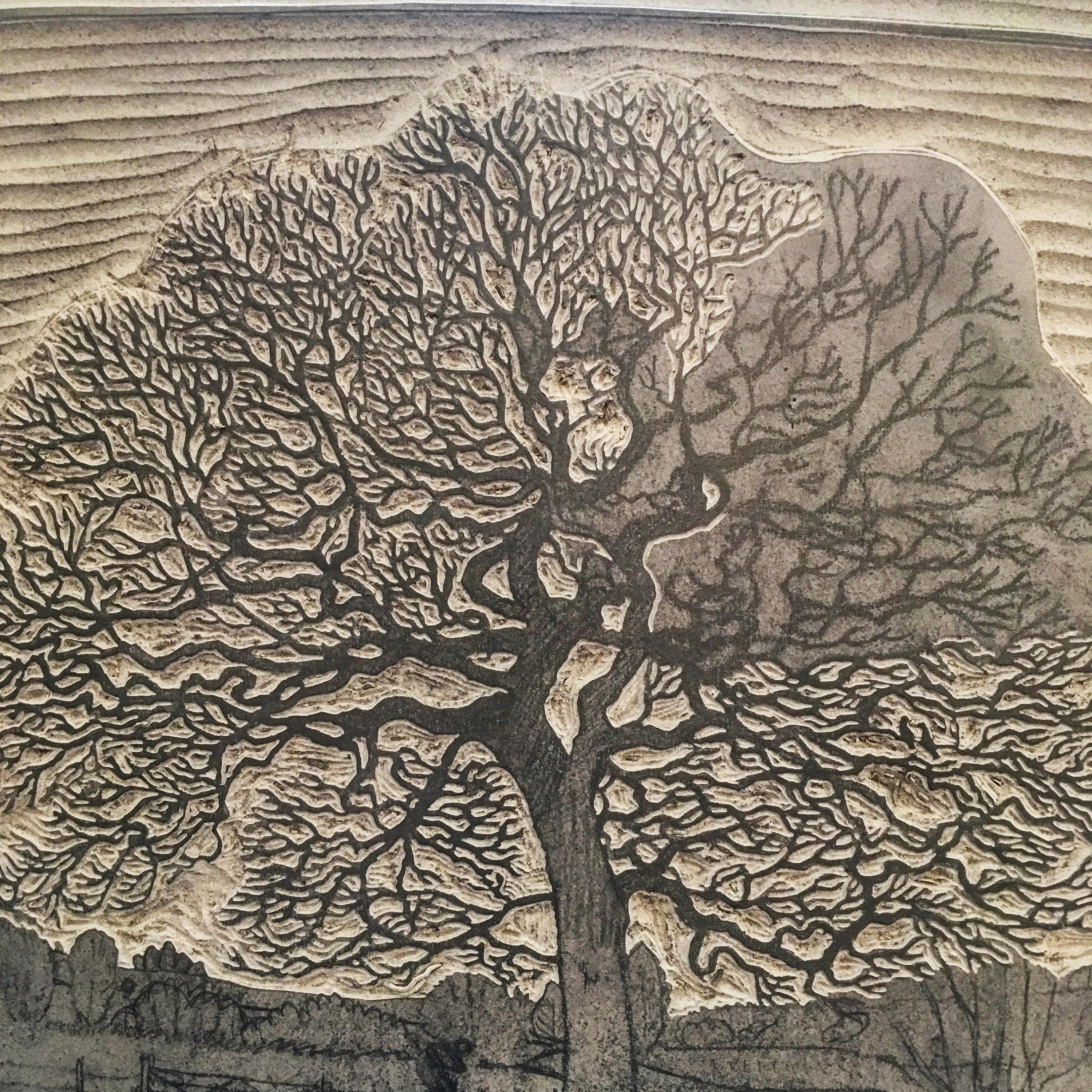 Winter Walk Linocut. - Etsy