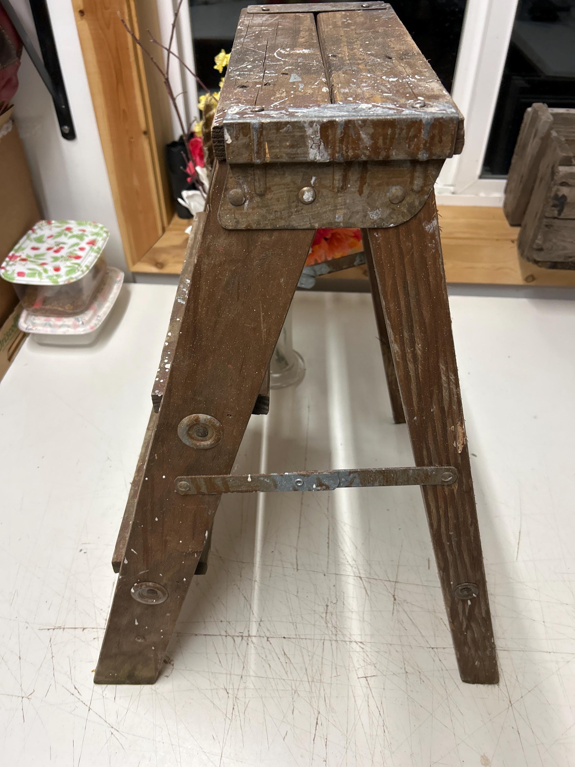 Vintage Step Ladder. Repurpose. Reuse. Plant Stand - Etsy